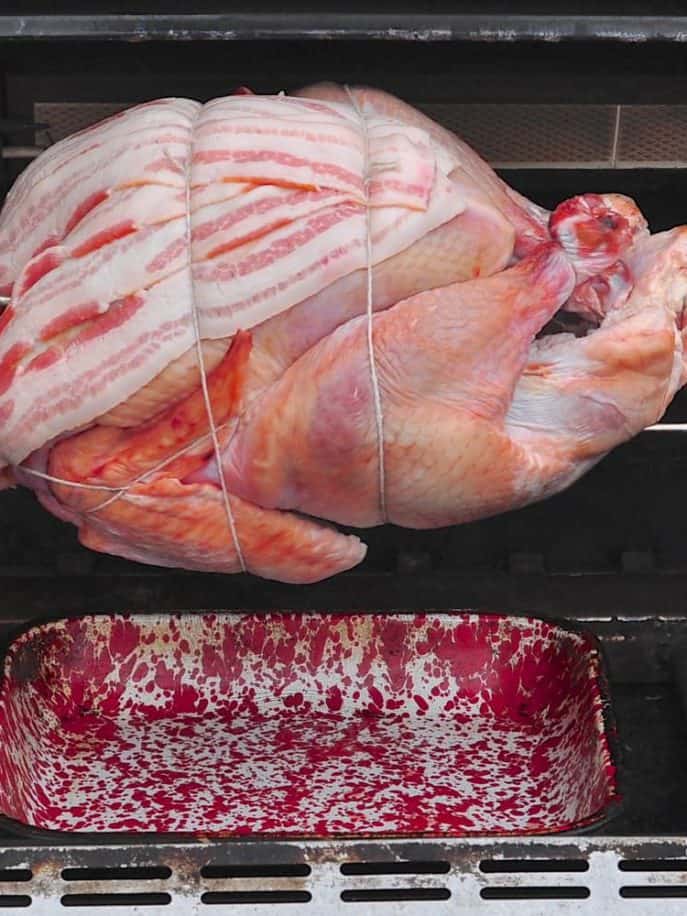 Rotisserie Capon with Chestnut Stuffing - DadCooksDinner