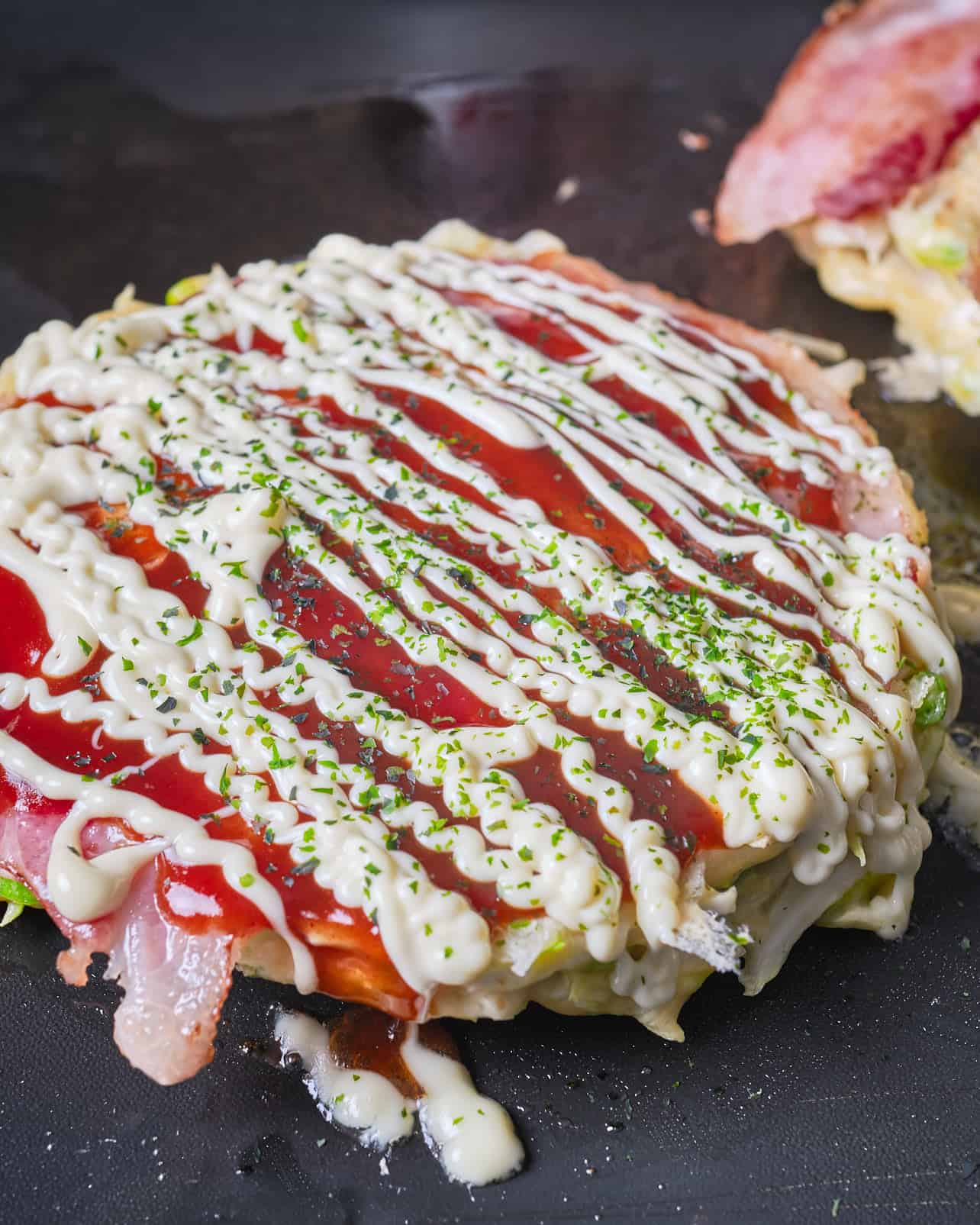 Okonomiyaki Recipe (Japanese Savory Cabbage Pancake) - DadCooksDinner